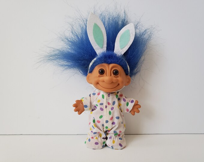 Vintage Painter Troll Doll pastel Painter Troll With Pink Hair Russ ...