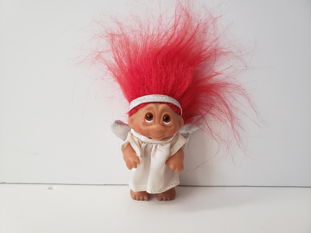 Vintage Dam Troll Doll Christmas Angel Red Hair 3 Trolls - Etsy