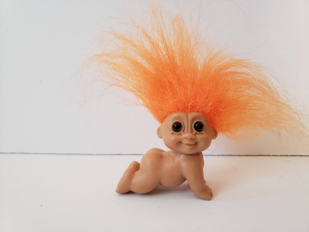 Vintage Russ Troll Doll Crawling Baby Orange Hair Trolls - Etsy