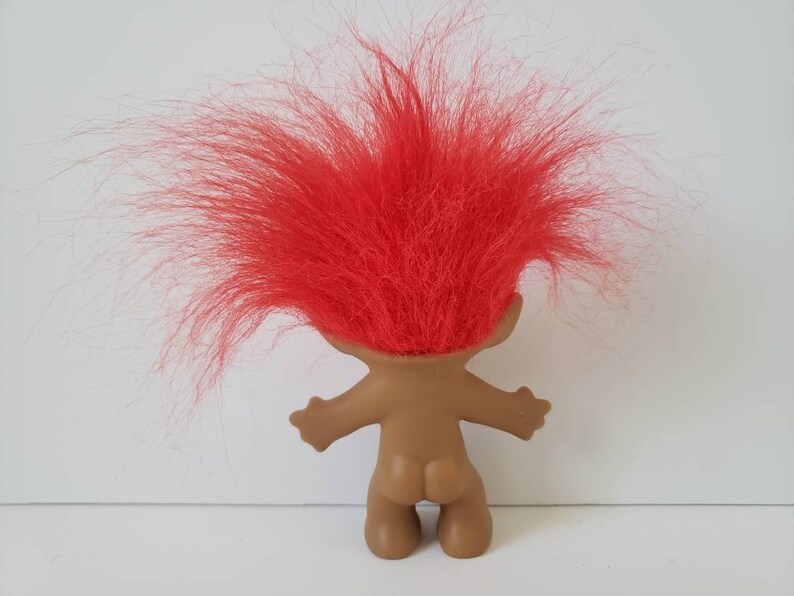 Vintage Ace Novelty Treasure Troll Doll Red Hair Red Heart - Etsy