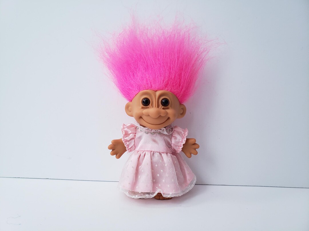 Vintage Russ Troll Doll Princess Fancy Dress Pink Hair Trolls 5 - Etsy
