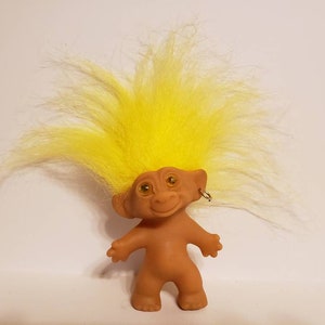 Vintage Tab Troll Doll Unmarked Troll Yellow Hair Yellow | Etsy