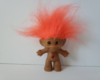 Vintage Ace Novelty Treasure Troll Doll Aqua Blue Hair Teal - Etsy