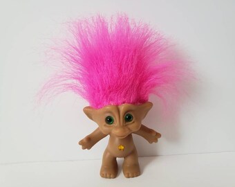 Vintage Ace Novelty Treasure Troll Doll Green Hair Green - Etsy