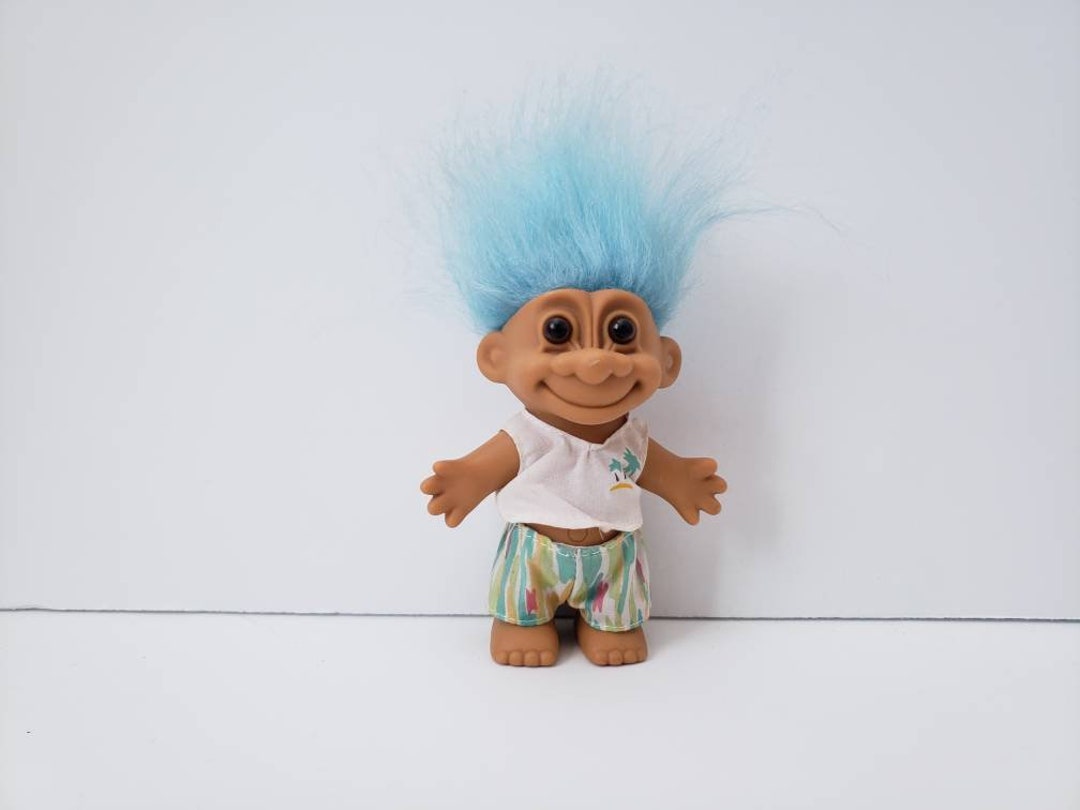Vintage Russ Troll Doll Beach Bum Troll With Swimsuit Blue - Etsy