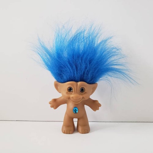 Vintage Ace Novelty Treasure Troll Doll Green Hair Clear - Etsy