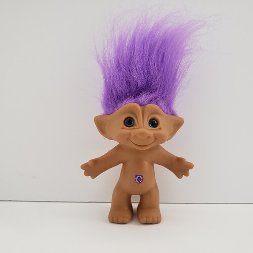 Vintage Ace Novelty Treasure Troll Doll Pink Hair Pink - Etsy
