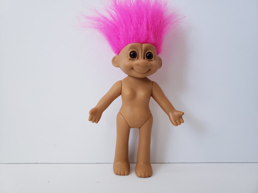 Vintage Russ Tracey Troll Doll, Pink Hair Trolls, 7, Travis, Tracy RARE ...