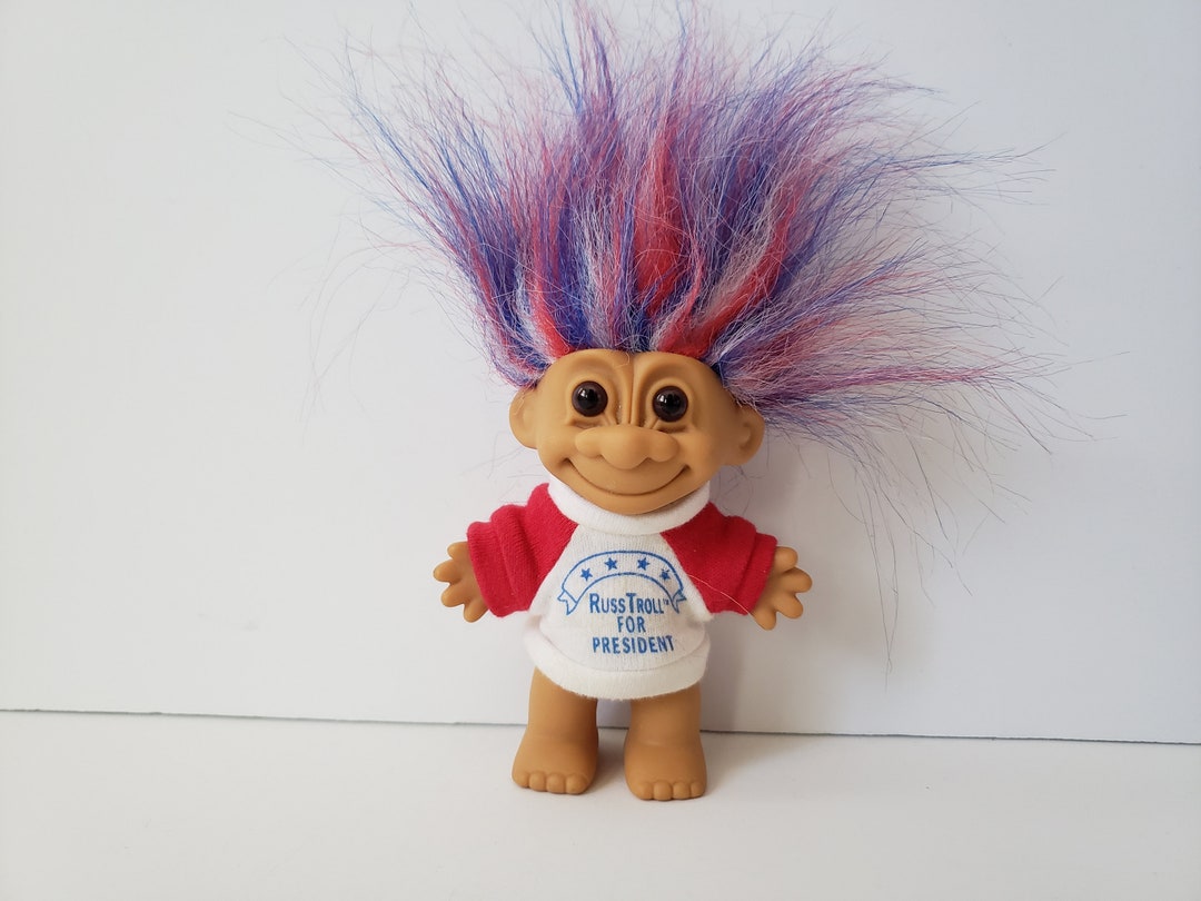 Vintage Russ Troll Doll, Russ Troll for President, Red, White and Blue ...