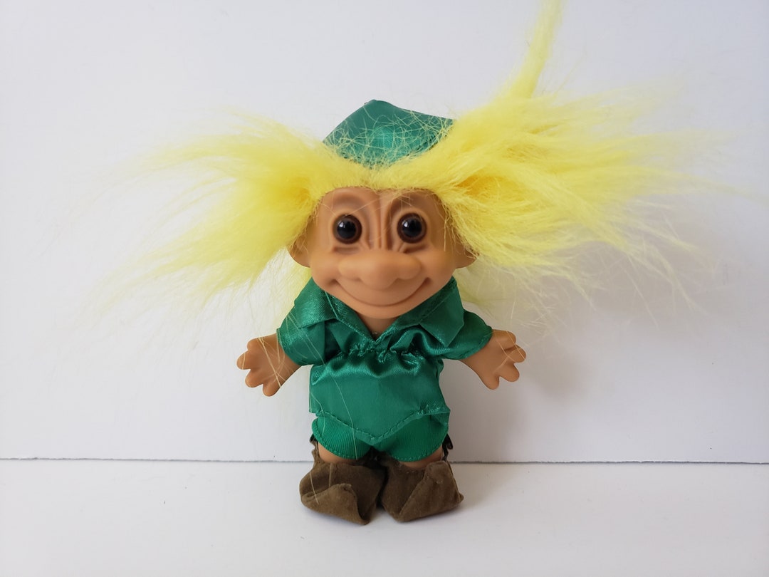 Vintage Russ Storybook Troll Doll Peter Pan Yellow Hair 5 Trolls - Etsy