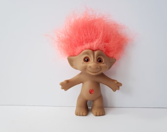 Vintage 1990's Treasure Troll Girl Doll Troll With Jewel - Etsy