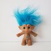 Vintage Ace Novelty Treasure Troll Doll, Orange Hair, Orange Circle ...