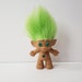 Vintage Russ Troll Doll Rock and Roll Star Musician Blue Rainbow Mohawk ...
