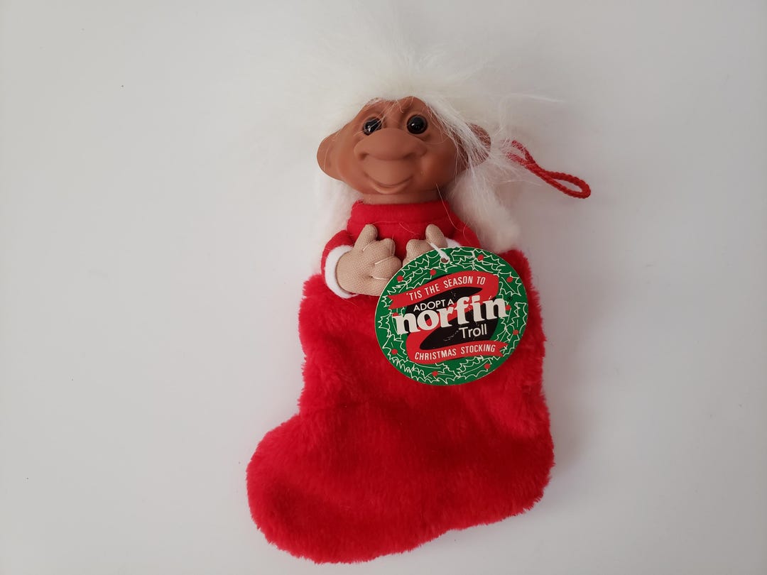 Vintage Troll Doll Christmas Stocking, Norfin Troll, Stocking Stuffers ...