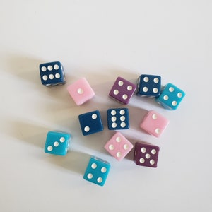 Lot of Colored Dice, 16mm, Rainbow Solid Dice, Extra Board Game Pieces ...