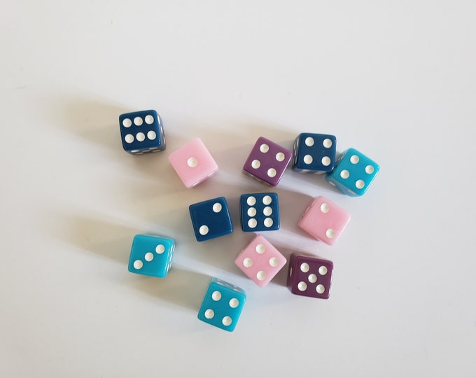 Lot of Colored Dice, 16mm, Rainbow Solid Dice, Extra Board Game Pieces ...