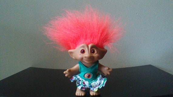 Vintage Ace Novelty Treasure Troll Doll Girl Totally 80s | Etsy