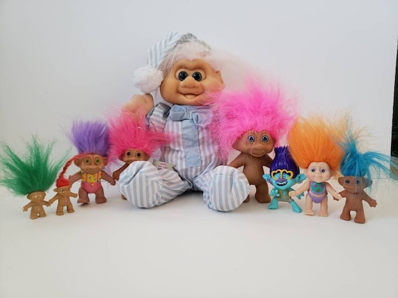 8PCS Troll Dolls, 80s' PVC Vintage Trolls Lucky Doll Action, 46% OFF