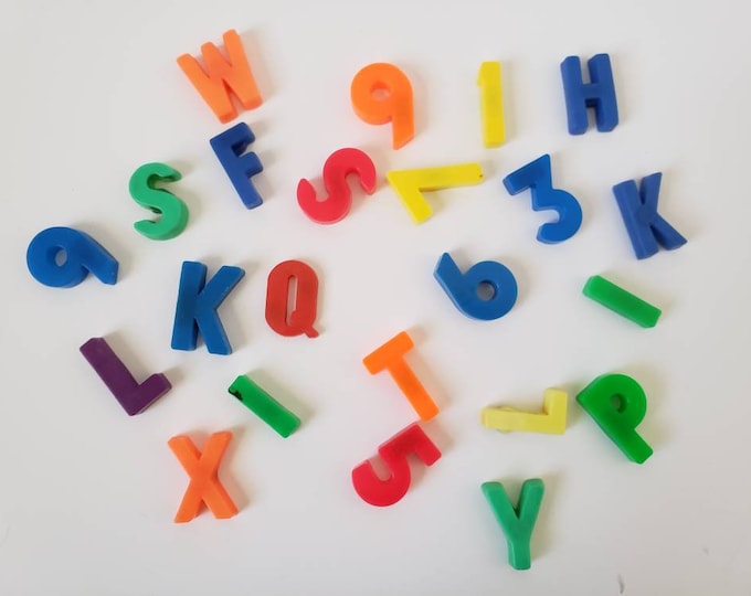 Lot of Vintage Fisher Price Alphabet Letters, Magnetic Alphabet Letters ...