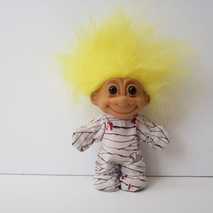 Vintage Russ Troll Doll, Halloween Mummy, Zombie, Yellow Hair, 5 Trolls ...