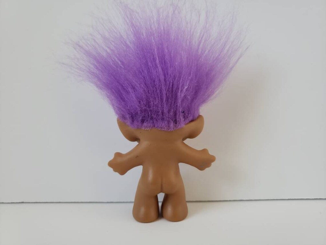 Vintage Ace Novelty Treasure Troll Doll Purple Hair Purple - Etsy