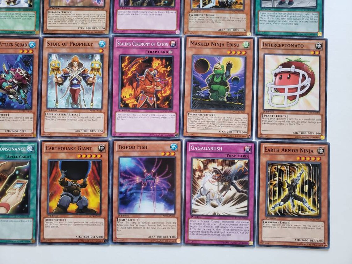 Vintage Lot of Yugioh Cards 1st Edition 1996 Yugioh Cards NM | Etsy