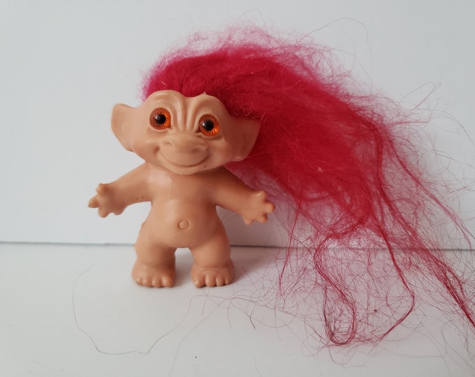 Vintage Troll Doll, Red Hair, Orange Eyes, 2.5 Trolls, 1960s, 60s ...