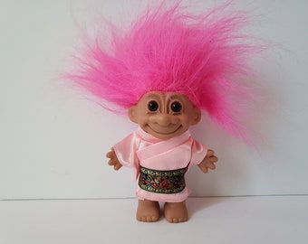 Vintage Troll With Magenta Pink Hair - Etsy