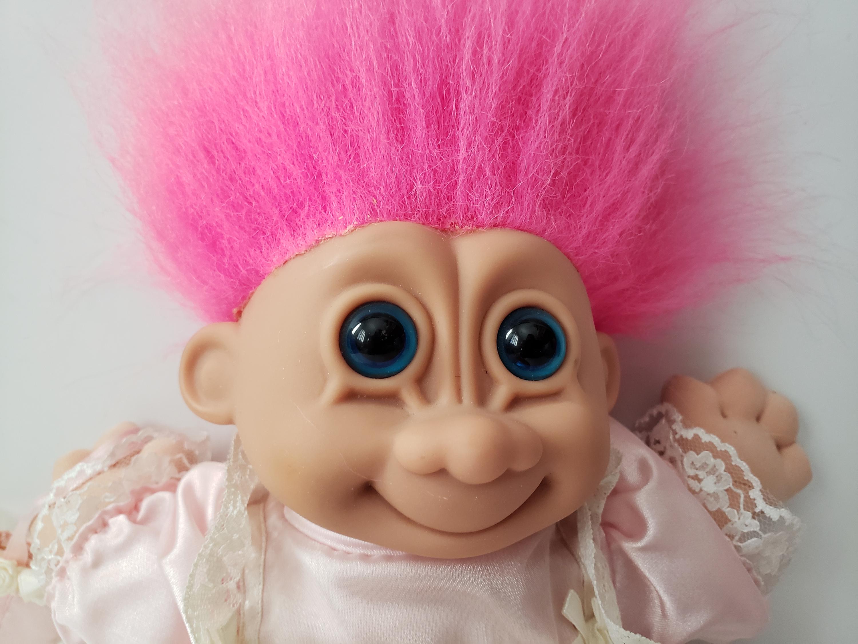 Vintage Russ Troll Doll Kidz, Girl Troll, Pink Hair, Large Soft Body ...