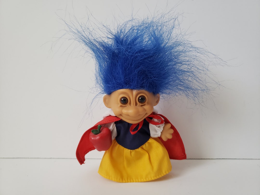 Vintage Russ Storybook Trolls Doll Snow White Blue Hair Troll 5" - Etsy