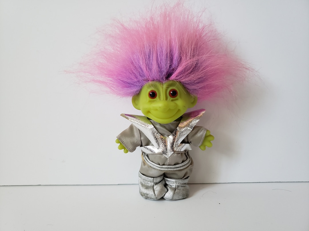 Vintage Russ Troll Doll Green Outer Space Alien Martian Red - Etsy