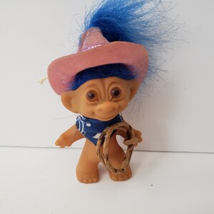 Vintage Wishnik Troll Doll, San Antonio Texas, Cowboy Troll, Double ...