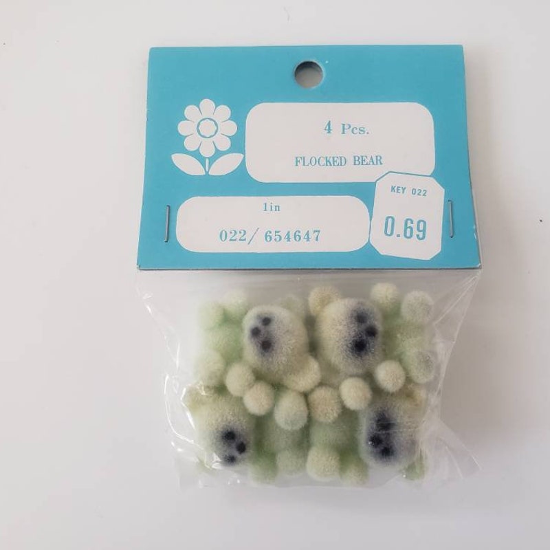 Flocked Bear - Etsy UK