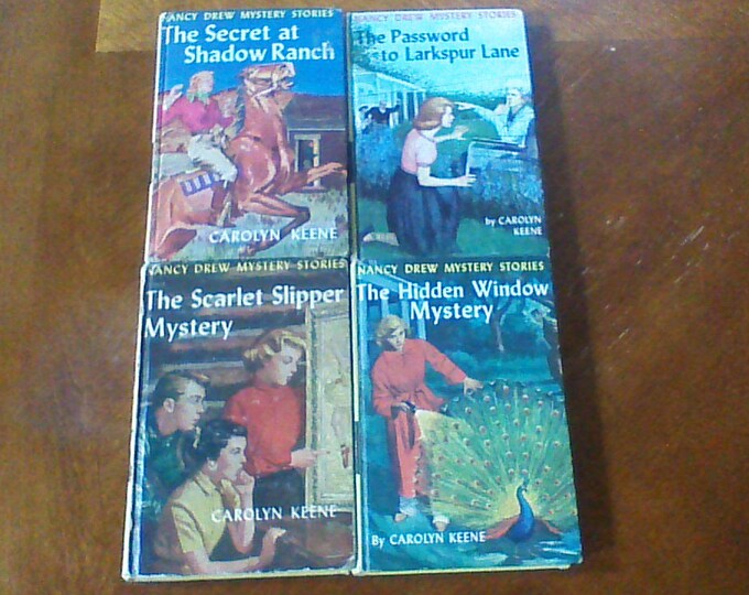 Vintage Nancy Drew Books, Lot of 4 Books, Nancy Drew Lot, Hardcover ...