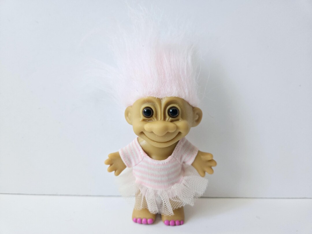 Vintage Russ Troll Doll Ballet Dancer Pink Hair Trolls 5" Ballerina ...