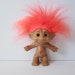 Vintage Ace Novelty Treasure Troll Doll, Yellow Hair, Yellow Circle ...