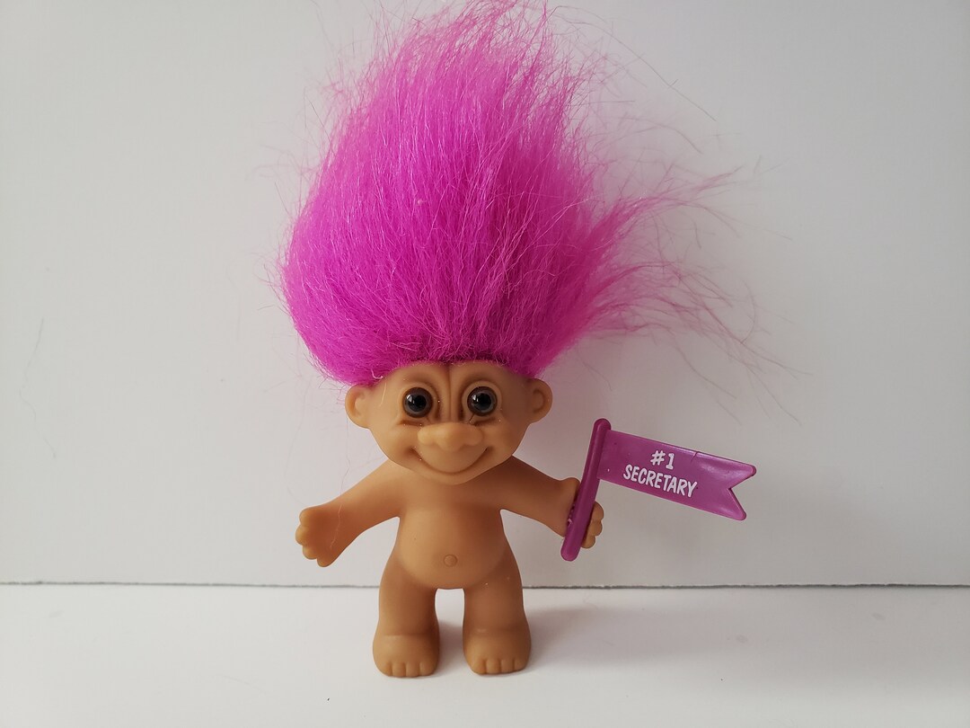 Vintage Russ Troll Doll Super Secretary Purple Hair Trolls 3, Secretary ...