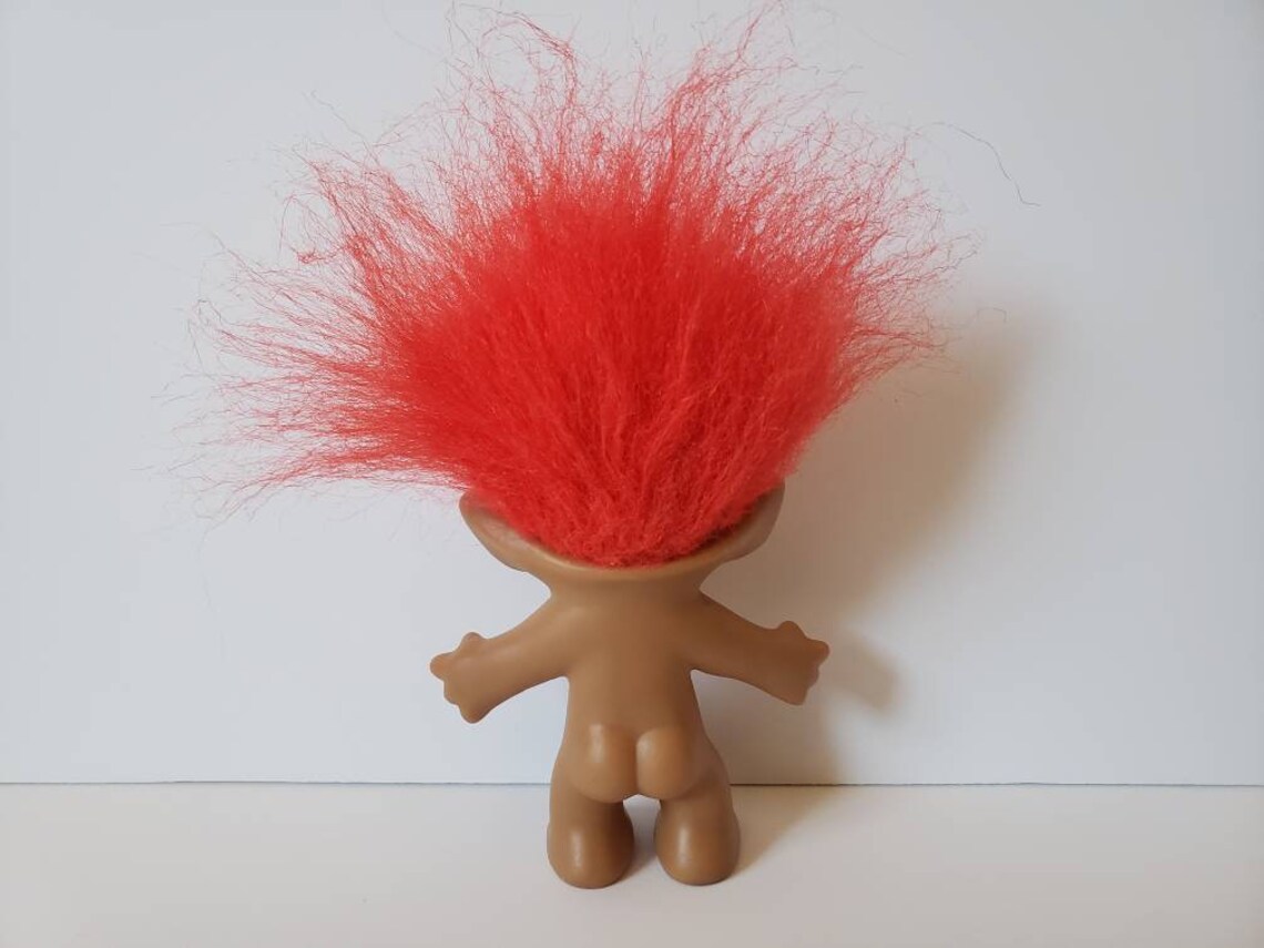 Vintage Ace Novelty Treasure Troll Doll Red Hair Red Diamond - Etsy
