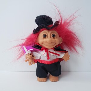 Vintage Russ Troll Doll Magic Magician Red Hair Trolls 5 - Etsy