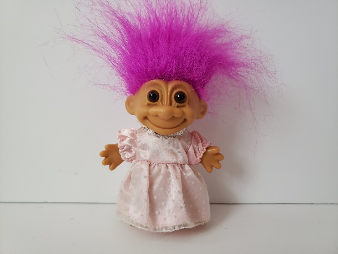 Vintage Russ Troll Doll Princess Fancy Dress Purple Hair Trolls 5" - Etsy