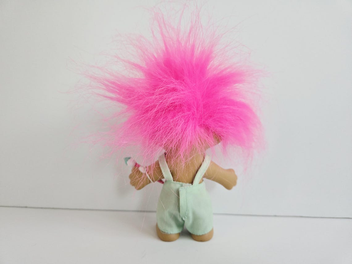 Vintage Russ Troll Doll Artist, Painter, Pink Hair Trolls 5" - Etsy