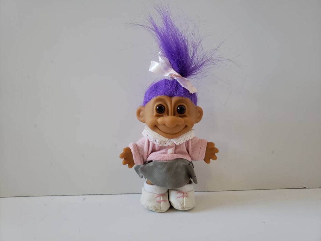 Vintage Russ Troll Doll 50s Poodle Skirt Purple Hair Trolls - Etsy