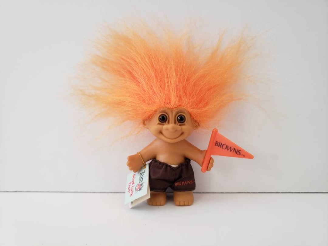 Vintage Russ Troll Doll Cleveland Browns Football Orange Hair - Etsy