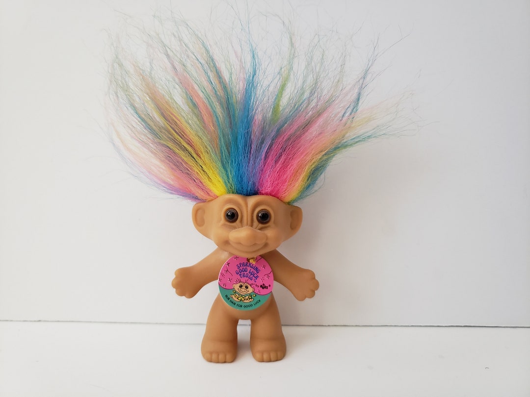 Vintage Russ Troll Doll Rainbow Hair Good Luck Trolls 3 - Etsy