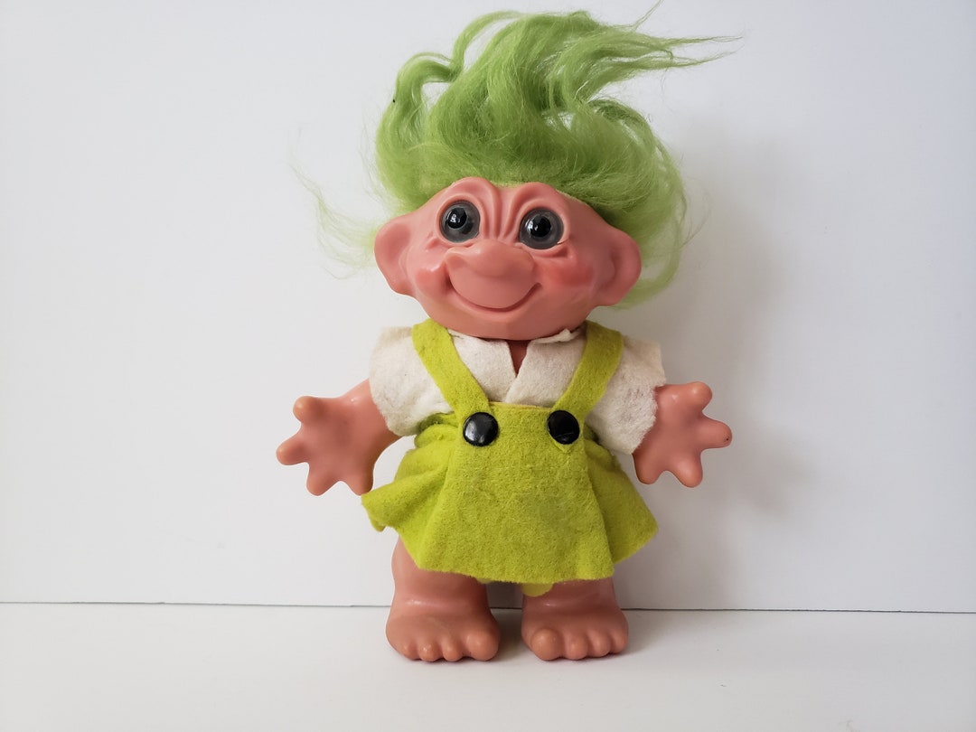 Vintage Dam Troll Doll Bank, Troll Bank, Made in Denmark, Thomas Dam Troll Bank, Original Felt ...