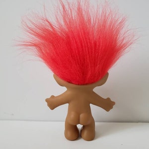 Vintage Ace Novelty Treasure Troll Doll Red Hair Red Oval - Etsy
