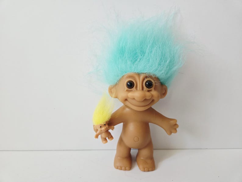 Vintage Russ Troll Dolls, 5" Naked Trolls, Rainbow Hair, Choose Pink ...