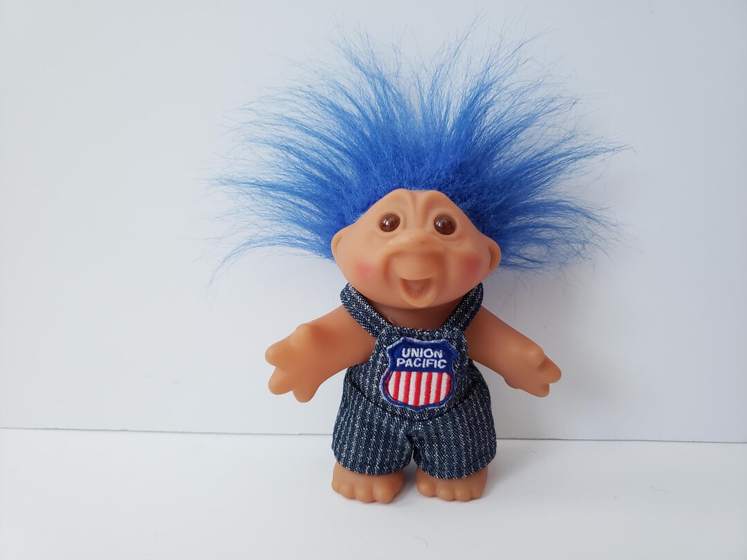 Vintage Dam Troll Doll, Union Pacific Railroad Engineer, Train ...