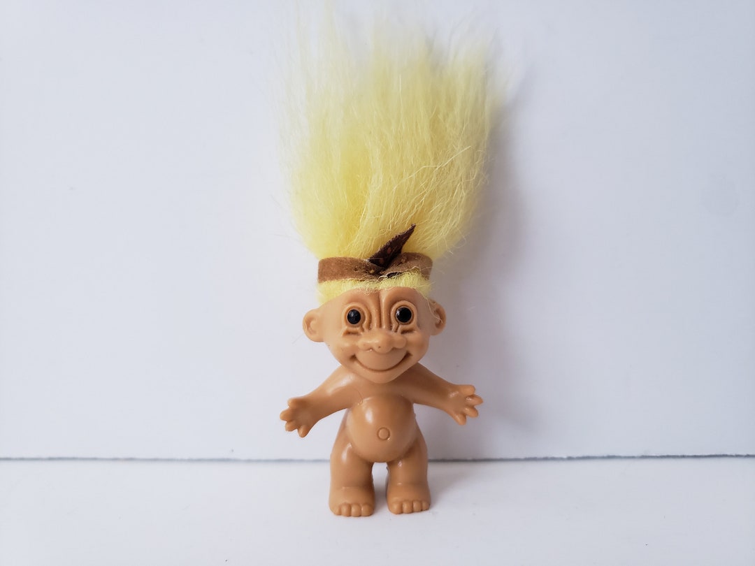 Vintage Russ Troll Doll Thanksgiving Native American Indian Baby Yellow ...