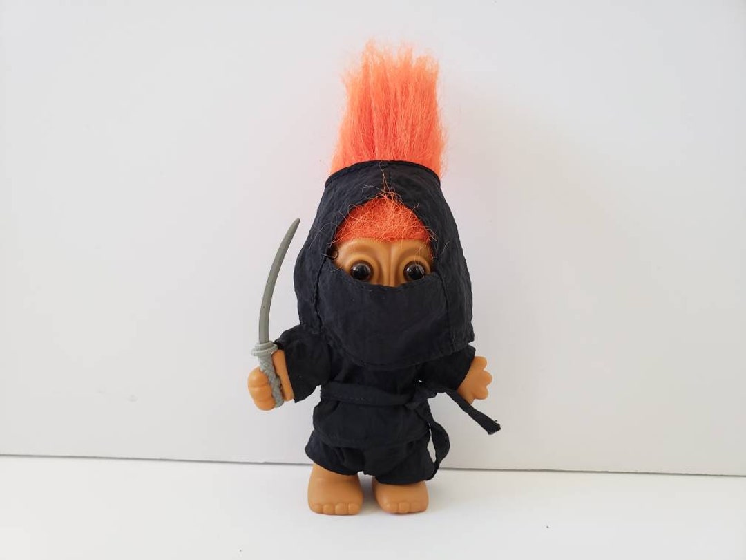 Vintage Russ Troll Doll Ninja With Sword Orange Hair Trolls - Etsy